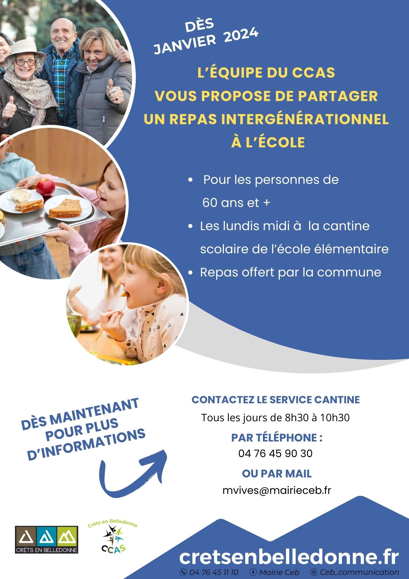 NOUVEAUX - Des repas intergénérationnels à la cantine scolaire | Crêts ...